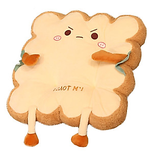 SRHWBF Toast Seat Cushion Cute Chair Pillow Pads Memory Foam Chair Cushion Gaming Chair Office Home Bedroom Restaurant Decor Non Skid Soft Comfy Thick (Angry)