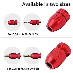 Adjustable Aluminum Alloy Drill Stop Collar Anti Slip Nylon Inner Ring Drill Stop Collar ​for Woodworking(For 0.24 to 0.43in Drill Bit)