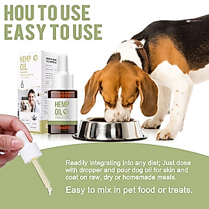 T-RUNHEMP|Hemp Oil for Dogs - Calming You Tailed Friends with Hemp Oil,Help Pets with Joint Pain,Anti-Inflammatory，Anxiety Stress ，Skin and Coat Health，Dog Calming