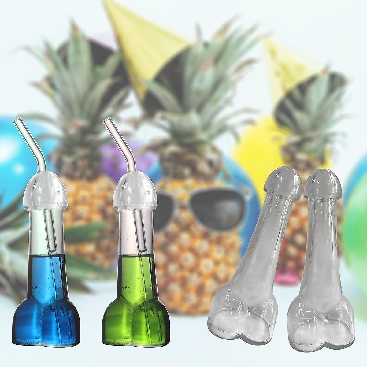 Funny Large Shot Glasses Set of 4 for Unique Party 6.76 oz Creative Shape Martini Glasses,Body Shape Beverage Cups,Crystal Glassware Cups Bachelorette Party Favors Ideal Gag Gift