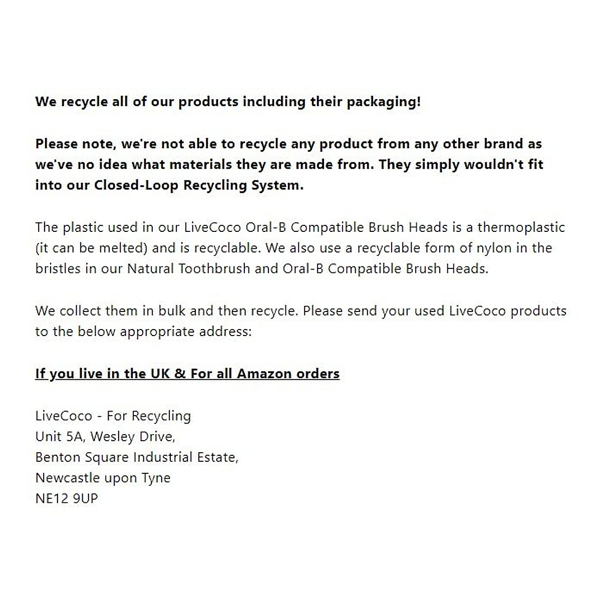 Recyclable Brush Heads, Oral-B Compatible Toothbrush Heads-Medium Bristles, Adult, Long-Lasting Bristles