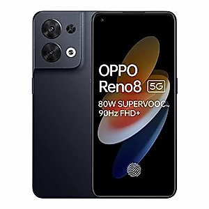 OPPO Reno8 5G Dual 256GB ROM 8GB RAM Factory Unlocked (GSM Only | No CDMA - not Compatible with Verizon/Sprint) Mobile Cell Phone - Black