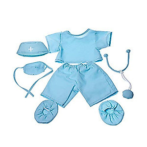 Doctor "Scrubs" Outfit Teddy Bear Clothes Fits Most 14" - 18" Build-A-Bear and Make Your Own Stuffed Animals