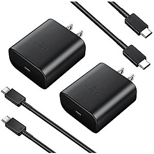 Super Fast Charger Type C for Samsung, 2 Pack 45W USB-C Super Fast Charger Travel Adapter with 5FT Type C Fast Charging Cable for Samsung Galaxy S23/S23 Ultra/S23+/S22/S22+/S22 Ultra/S 21/Note 10+/20