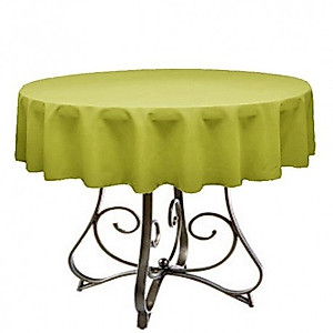 New Creations Fabric & Foam Inc, 58" Round Polyester Poplin Tablecloth for 48" Round Small Coffee Table, Turquoise