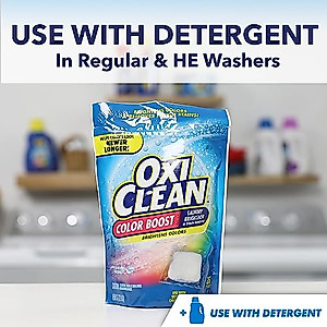 OxiClean Color Boost Laundry Brightener and Stain Remover Power Paks, 26 Count