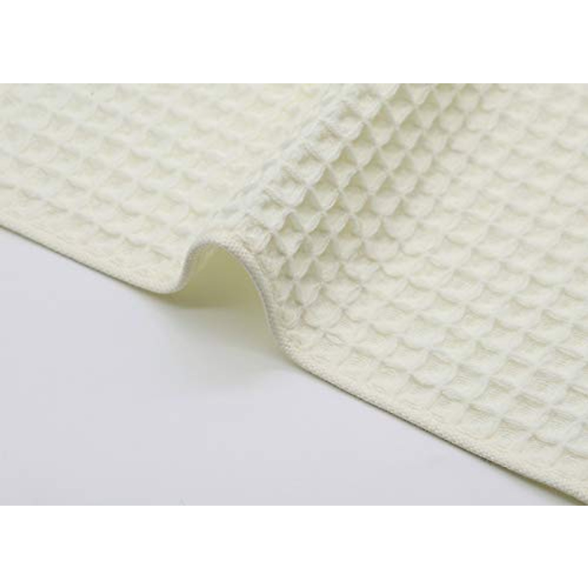 GQZLUCK 100% Natural Cotton Classic Waffle Weave Dish Cloths, Soft Ultra Absorbent Bath Hand FaceTowel, Fast Drying Lightweight Washcloth, Set of 6 (Beige)