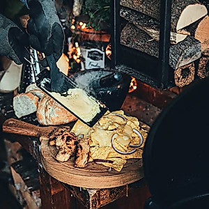 Boska Stainless Steel Cheese Barbeclette - Raclette Cheese Pan with Spatula - For Cooking, Baking, Grilling - Wedding Registry Items Small Kitchen Appliances for up to 4 Persons