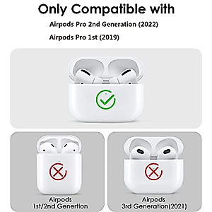 OTOPO Compatible AirPods Pro 2nd/1st Generation Case Lock Leopard Women, Double Secure Lock Clip Hard Shockproof Shell Protective iPods Pro 2 Cover Girl with Keychain for Apple AirPod Pro 2nd Gen Case