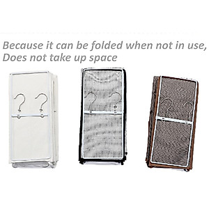 Japarismo Hanging Handbag Purse Closet Organizer Dust Shield Storage Systems Clothing Accessories Rack Dustproof Cover Shelves (Light Gray, 3 Shelves)