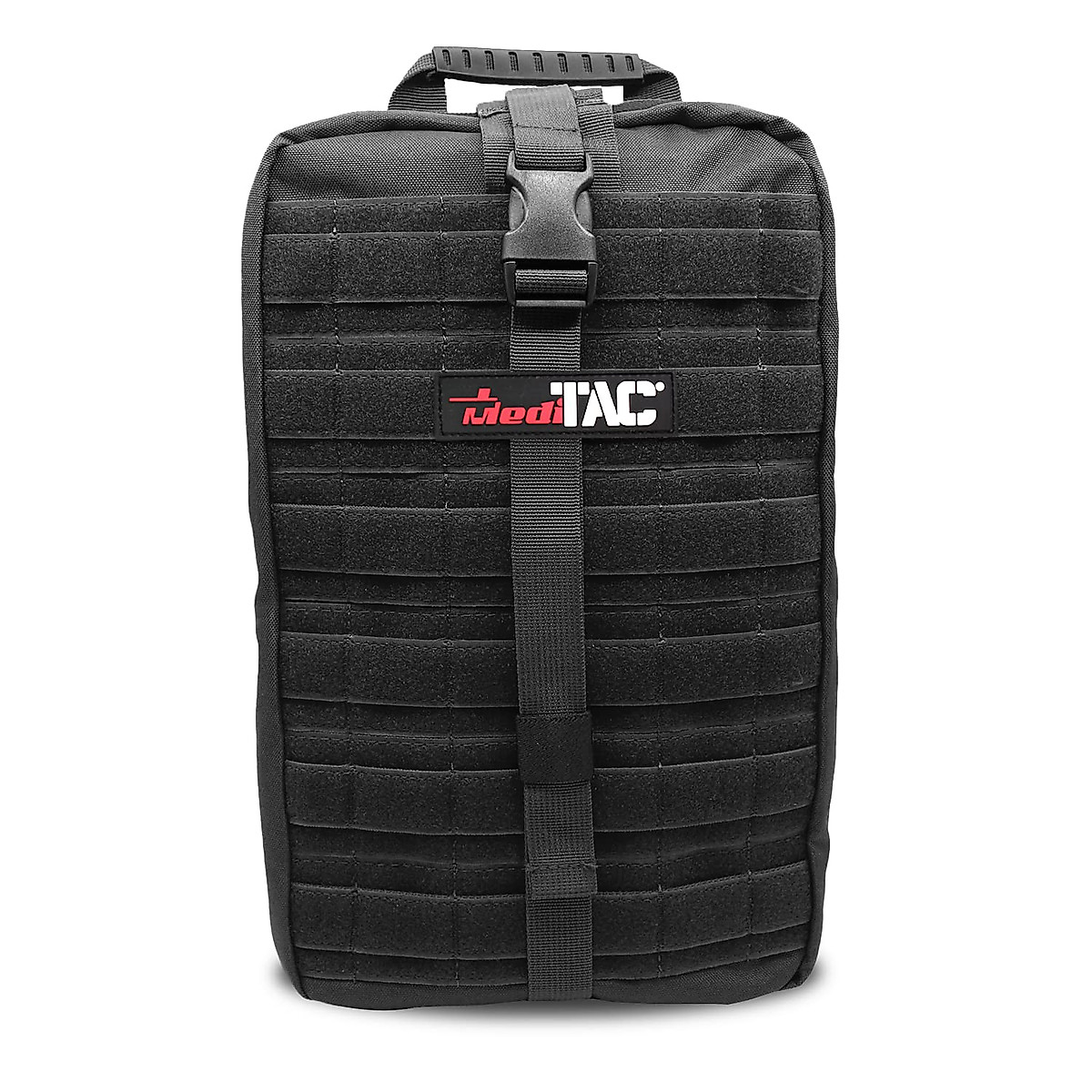MediTac Large Hawk Type Tactical Trauma Bag Feat. Hook-and-loop Fastener Bag Backpack, MOLLE Bag Rucksack Pack - Black