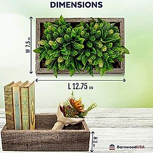 BARNWOODUSA Small Rustic Wooden Box | Best for Wood Flower Planter, Toilet Top Storage Boxes, and Table Decor Centerpieces