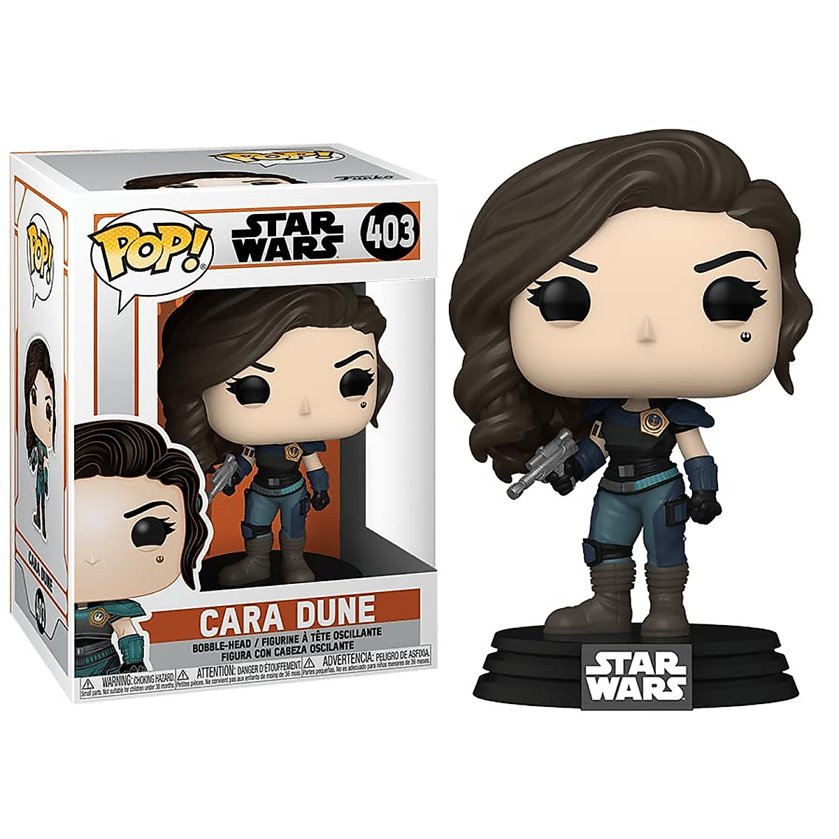 POP Star Wars: The Mandalorian - Cara Dune Funko Pop! Vinyl Figure (Bundled with Compatible Pop Box Protector Case) Multicolor 3.75 inches
