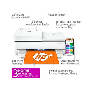 HP ENVY 6455e Wireless Color All-in-One Printer with 6 Months Free Ink with HP+ (223R1A)