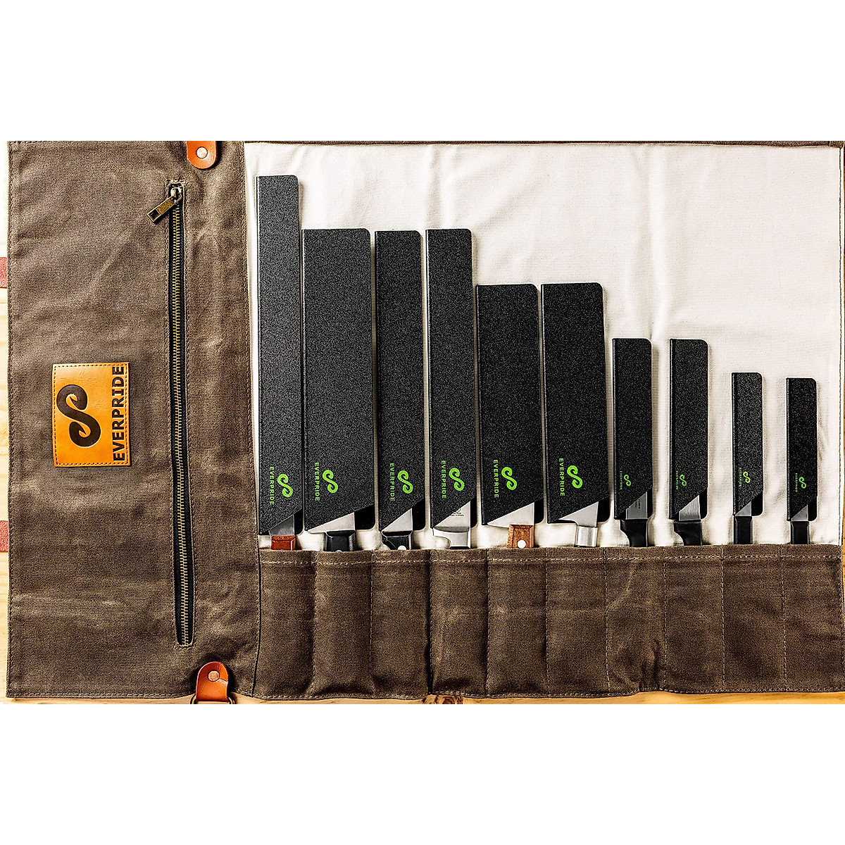 EVERPRIDE Chef Knife Sheath Set (10-Piece Set) Universal Blade Edge Cover Guards for Chef’s and Kitchen Knives – Durable, BPA-Free, Felt Lined, Sturdy ABS Plastic – Knives Not Included