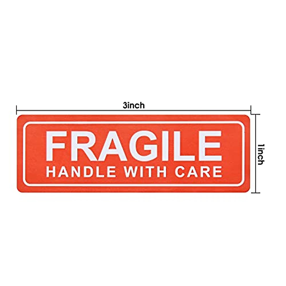 Fragile Stickers, Pacific Mailer 1" x 3" Fragile Handle with Care Warning Packing Shipping Label with Self Adhesive for Moving, Shipping [1000 Labels Per Roll]