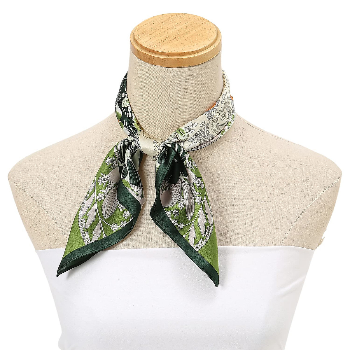 RIIQIICHY Mulberry Silk Scarf Head Scarf for Women Hair Scarf Silk Scarf for Hair Wrapping at Night 21 × 21 inches