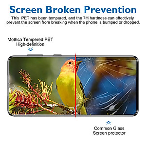 Mothca Anti-Spy Privacy Tempered PET Screen Protector for Samsung Galaxy S21 FE 5G, 2 Pack, Fingerprint ID Compatible, Easy Installation with Frame