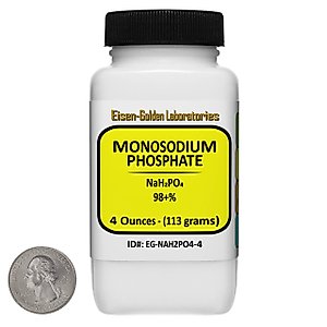 Monosodium Phosphate [NaH2PO4] 98+% AR Grade Powder 4 Oz in a Bottle