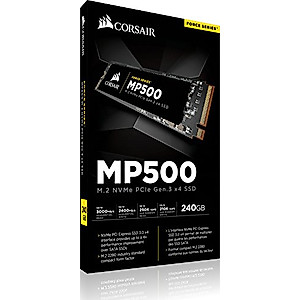 CORSAIR FORCE Series MP500 240GB NVMe PCIe Gen3 x4 M.2 SSD Solid State Storage, Up to 3,000MB/s