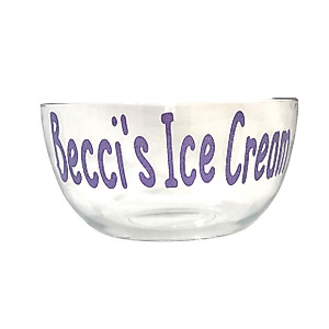 Dad's Bowl, Personalized Glass Dish, Ice Cream, Cereal or Snacks, Customized