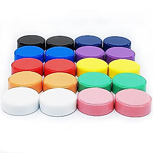 PYJLBX Fridge Magnet, 20 Pack 10 Colors Refrigerator Magnets Colorful Locker Magnets,Round Cute Magnets Fridge Small Strong Magnets for Whiteboard, Fridge, Map, Kitchen, Office, Classroom (Assorted)