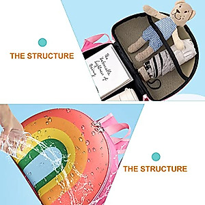 Toyvian Rainbow Backpack Kids girl birthday gift shoulder pack toy backpack School Bag