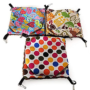 Oncpcare Pet Cage Hammock, Bunkbed Sugar Glider Hammock, Guinea Pig Cage Accessories Bedding Cozy Small Animals Bed for Chinchilla Parrot Sugar Glider Ferrets Squirrel Hamster Rat Playing Sleeping