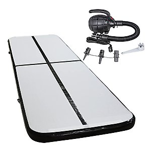 Lolicute Air Inflatab Track Mats 13ft Inflatable Air Gymnastics Mat Training Mats with Electric Pump for for Home Use Yoga/Training/Gym/Tumble/Water