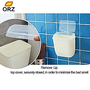 CXP Wall-Mounted Trash Solid Color Seamless Paste Kitchen Cabinets Bathroom Storage Debris Box