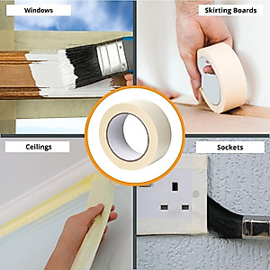 GTSE Masking Tape, 2 inches x 55 Yards (164 ft), Multi-Surface Adhesive Painting Tape, 2 Rolls