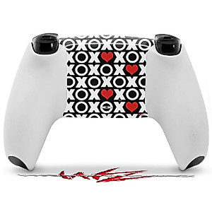 WraptorSkinz Skin Wrap compatible with Sony PS5 DualSense Controller XO Hearts (CONTROLLER NOT INCLUDED)