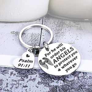AMBREGRISSUN Bible Verse Keychain Christmas Religious Faith Gifts for Women Men Easter Prayer Christian Keyring Bible Verse