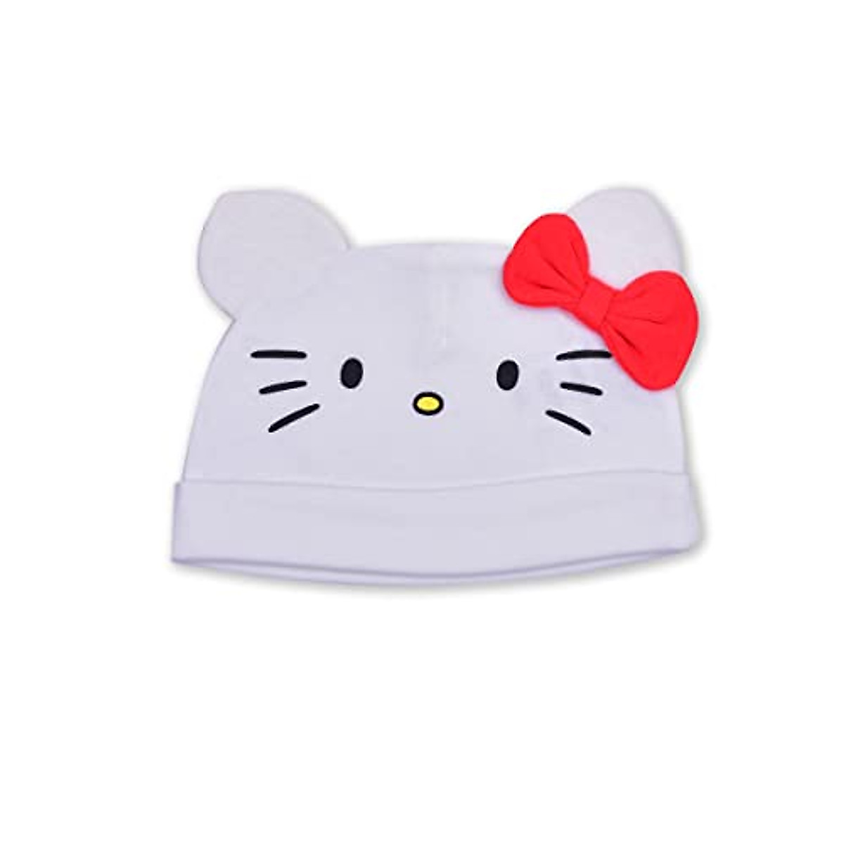 Hello Kitty Baby Girls 2 Piece Red Polka Dot Print Creeper, Pants, and Hat with Ears 3 Piece Set for Newborn and Infants