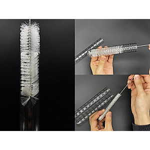 KINGSEM 12 PCS Straw Cleaner Brush kit with 2mm-25mm /6.5-10 INCH for Tube and Pipe.Tumbler, Sippy Cup, Bottle with Straw,Hummingbird feeders and Drinking Straw, Brushes for Cleaning Tanks