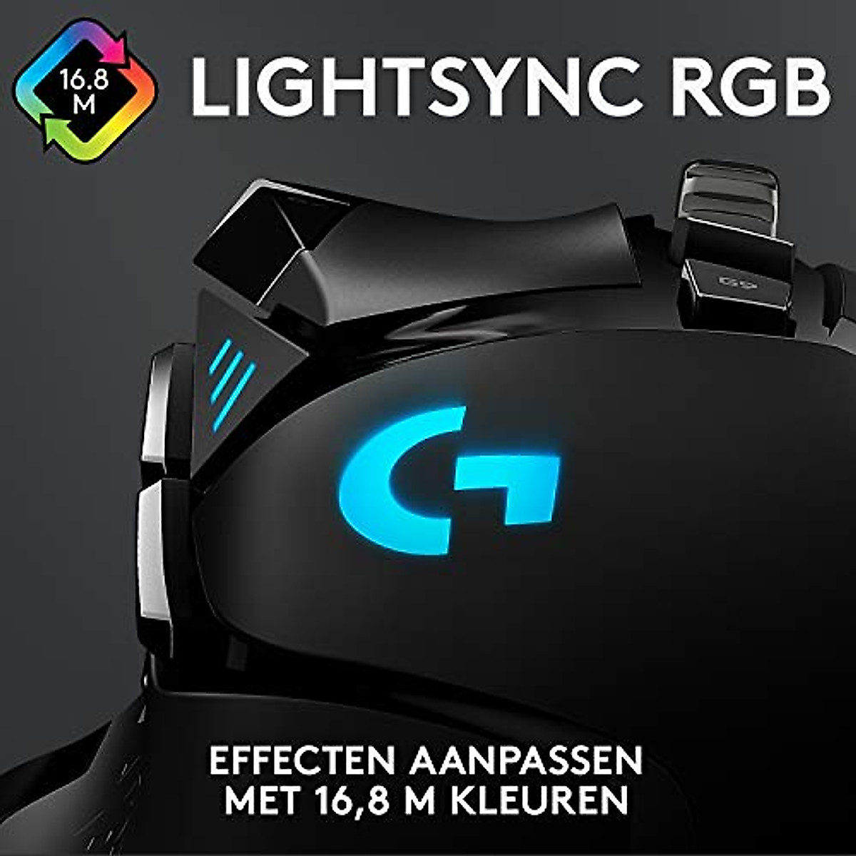Logitech G502 Hero High Performance Wired Gaming Mouse, 25K Sensor, 25,600 DPI, RGB, Adjustable Weights, 11 Programmable Buttons, On-Board Memory, PC/Mac - Black