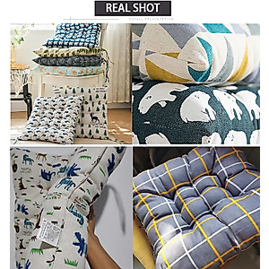 Chair Cushions for Dining Chairs 4 Pack-Kitchen Chair Cushions Set of 4,Chair Pads with Ties for Kitchen,Dining Room and Bedroom 2" Thickness 16 inch(Gray Arrow,4)