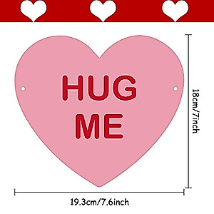 TUPARKA Valentine Conversation Candy Hearts Banner Valentine Candy Hearts Sayings Garland for Valentine's Day Decoration Party Supplies