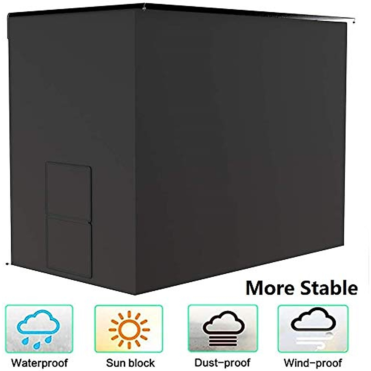 Newsoul 3 Seater Swing Cover Waterproof Windproof Anti-UV Heavy Duty Fabric Hammock Glider Cover with Side Pocket for Outdoor Garden