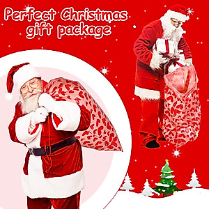 10 Pcs 56" Extra Large Baby Shower Gift Bag Jumbo Big Red Plastic Gift Bags for Girls for Presents Huge Gifts Baby Wrapping Paper Bags with Ribbon Cords for Weddings, Valentine's Day, Bridal Showers
