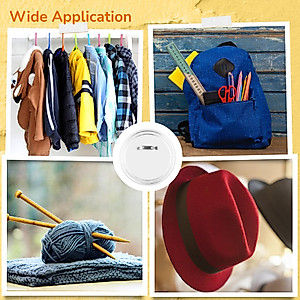 Anjetan 25 Pcs Button Badges with Pins, 3.15" Clear Button Badges, Acrylic Badge Makers for Craft Supplies, Blank Picture Button Badges Kit, Round Photo Buttons for DIY Projects