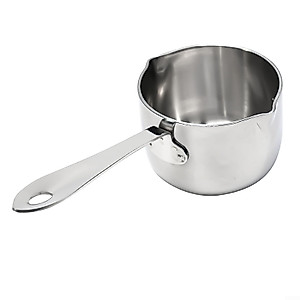 Stainless Steel Milk Pot, Milk Butter Warmer Pot Small Sauce Pan Non Coffee Pot Stovetop Chocolate Melting Pot Gravy Pot (160ml)