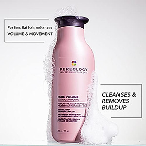Pureology Pure Volume Shampoo | For Flat, Fine, Color-Treated Hair | Adds Lightweight Volume | Sulfate-Free | Vegan | Updated Packaging | 9 Fl. Oz