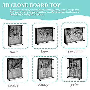 MICKYU Large Metal 3D Pin Art Board Games Toys, Autism Sensory Toys for Kids 8-12, Gifts for Autistic Children