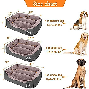Dog Bed, Dog Beds for Large Dogs, Rectangle Washable Pet Mattress Comfortable and Breathable Large Dog Bed, Pet Bed