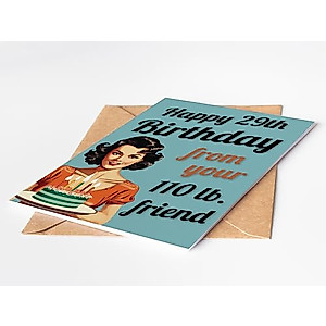 Katie Doodle - Funny Best Friend Birthday Card - Great for 30th, 40th, 50th, 60th, 65th, 70th, 75th, 80th, 90th Birthday Gifts for Women Her Friendship - Includes 5x7 inch Card & Envelope