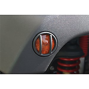 Rugged Ridge 11231.12 Euro Guard Kit, Side Marker, Black; 07-18 Jeep Wrangler JK/JKU