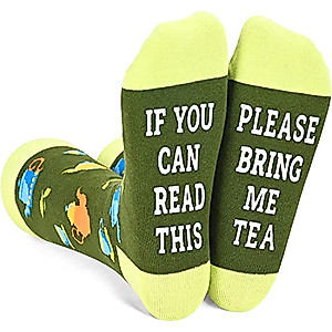 Zmart Funny Socks Silly Socks for Men Women Teens Tea Gifts Tea Socks, Tea Gifts for Tea Lovers Gifts for Tea Drinkers Tea Christmas Gifts Tea Stocking Stuffers