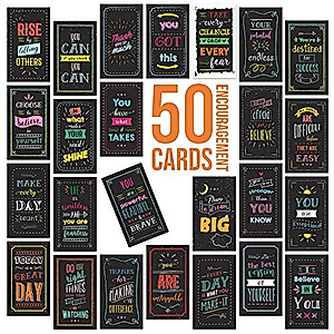 Uplifting Motivational Inspirational Cards - 50 Cards for Appreciation Gratitude and Encouragement - Business Card Size