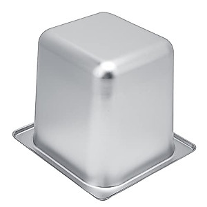 Steam Pan,Steamer Table Chafer Pan,2.2L Square Food Bowl Buffet Basin Plate Stainless Steel Food Container for Buffet, Catering,15cm Height